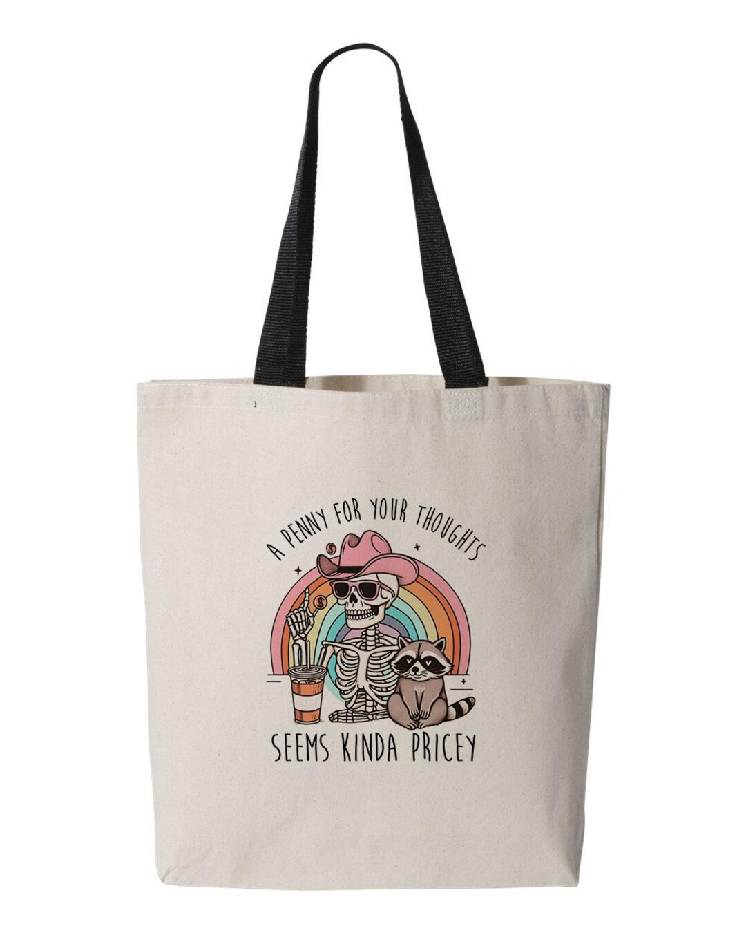 Penny Thoughts, Canvas Tote Bag - Etsy