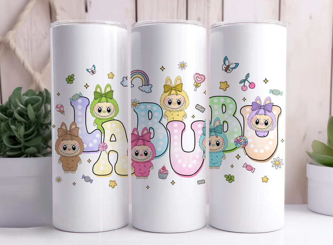 Labubu Monster Elves K-POP Elvish Creature 20 Oz Skinny Tumbler Style E ...
