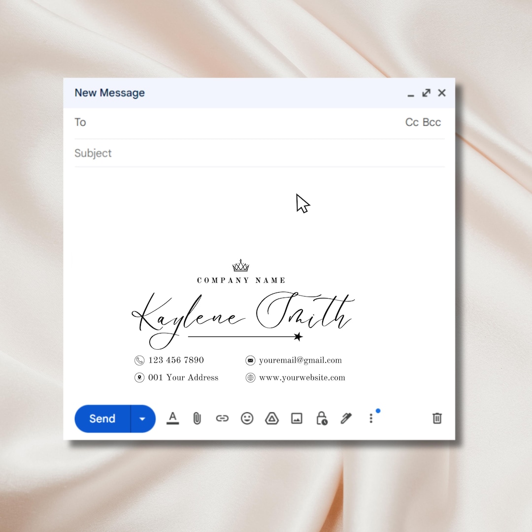 Minimalist Executive Email Signature Canva Template, Professional ...