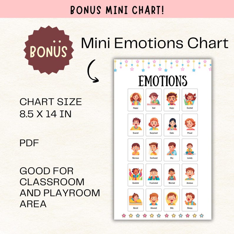 20 Emotions Flashcards for Kids, Printable SEL Feelings Cards ...