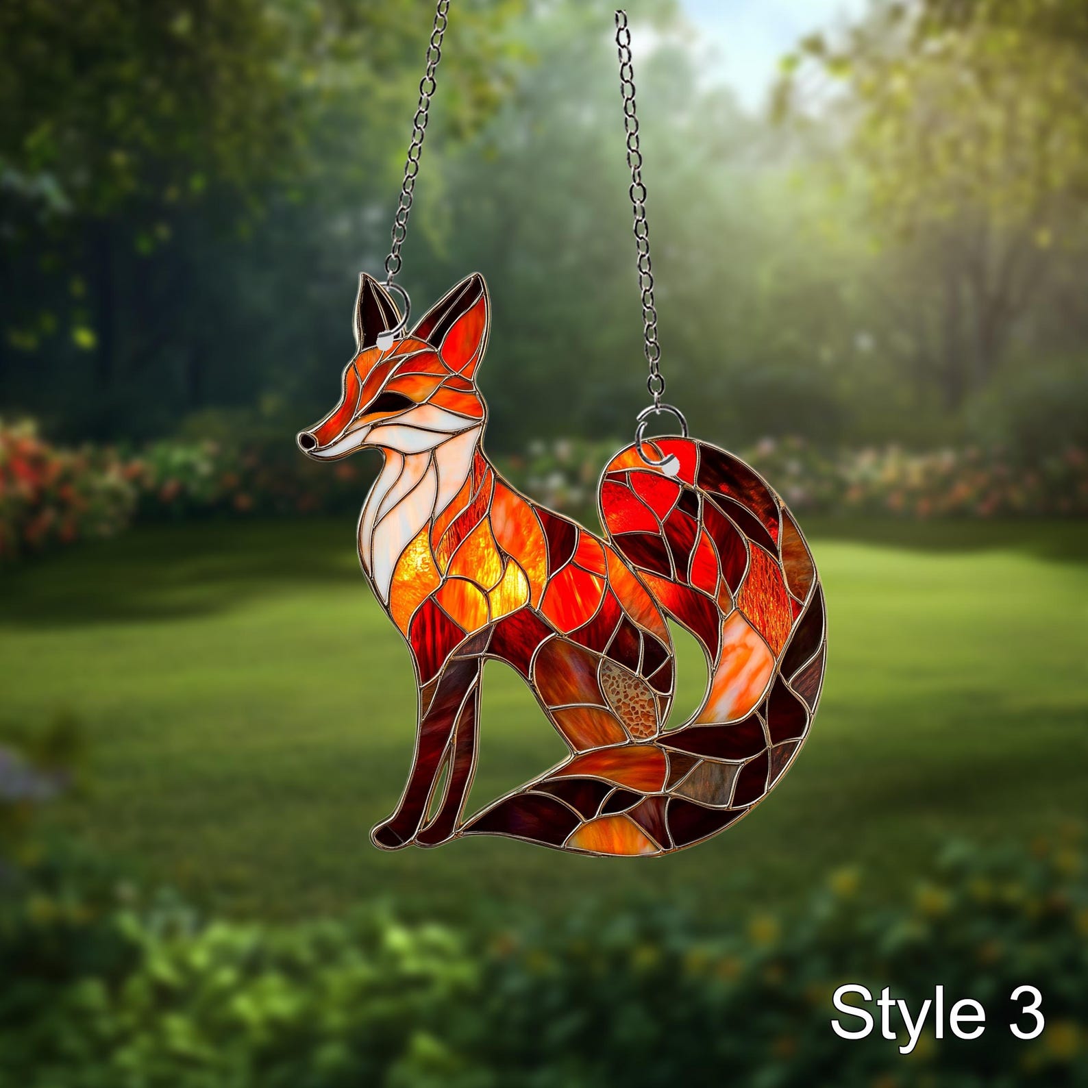 Fox Acrylic Window Hanging Fox Home Decor Fox Gift Decoration Wall Art ...