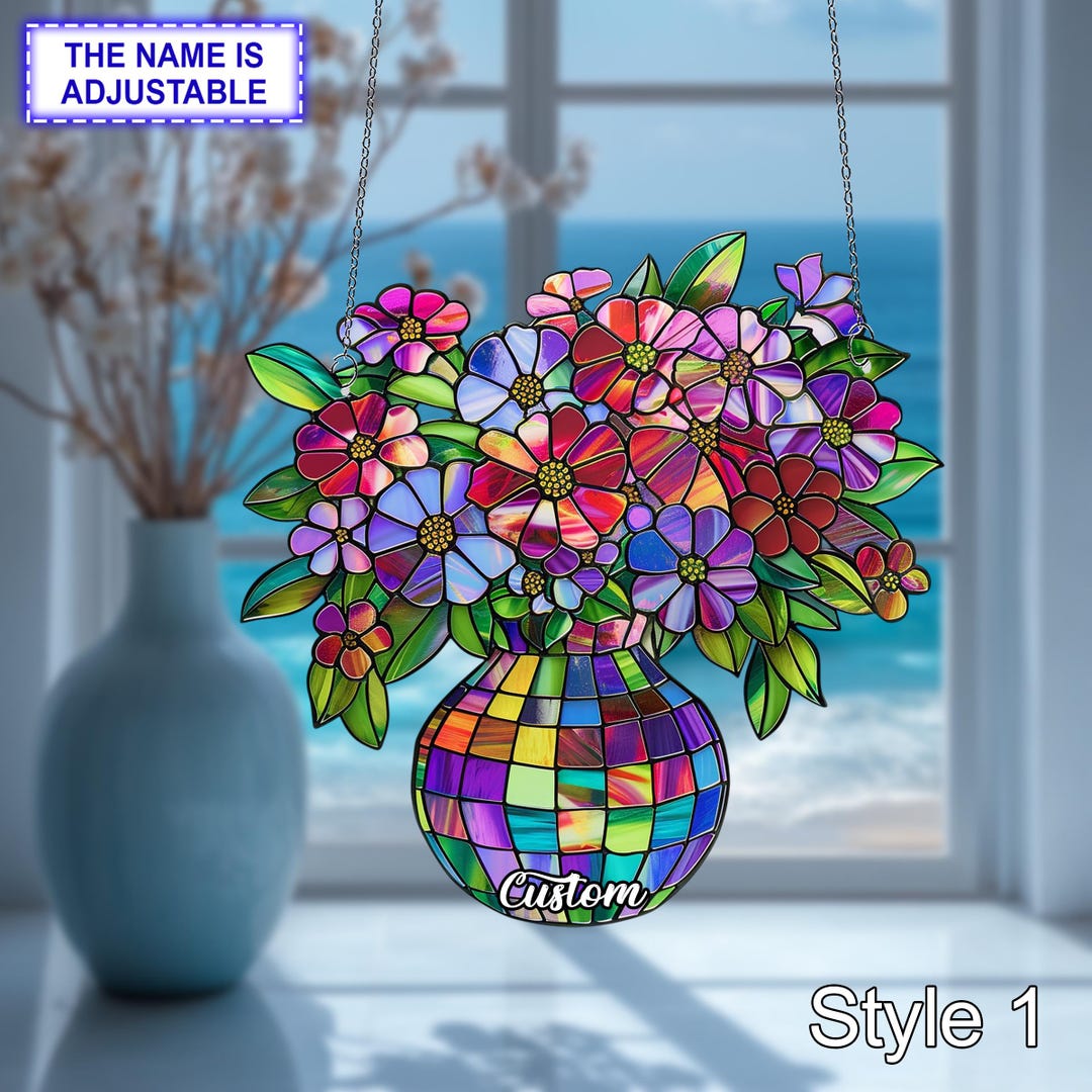 Primrose Mosaic Disco Ball Acrylic Window Hanging – Acrylic Inspired ...