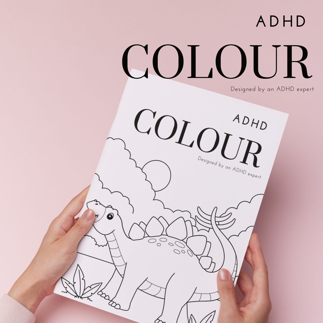 Colouring in Book, Dinosaur Colouring in Book, ADHD Colouring In ...