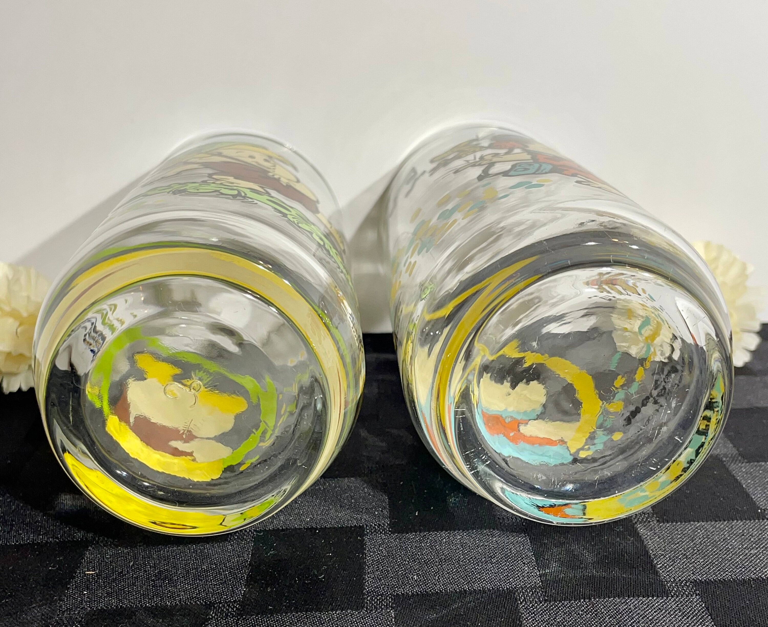 Flinstones Kids Fred and Barney Character Glasses, Vintage Pizza Hut ...