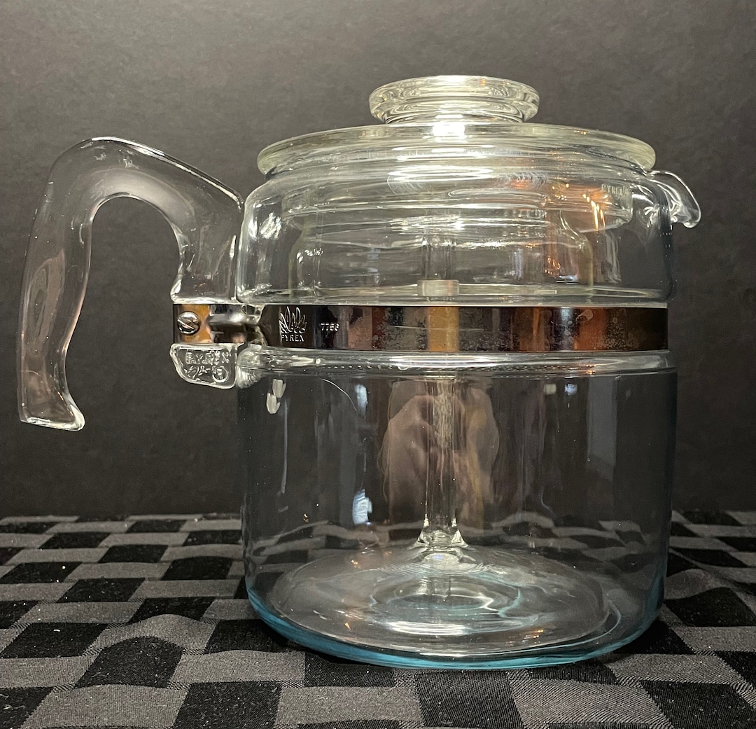 Vintage PYREX Flameware Coffee Percolator 7756 B With All Parts, Six ...