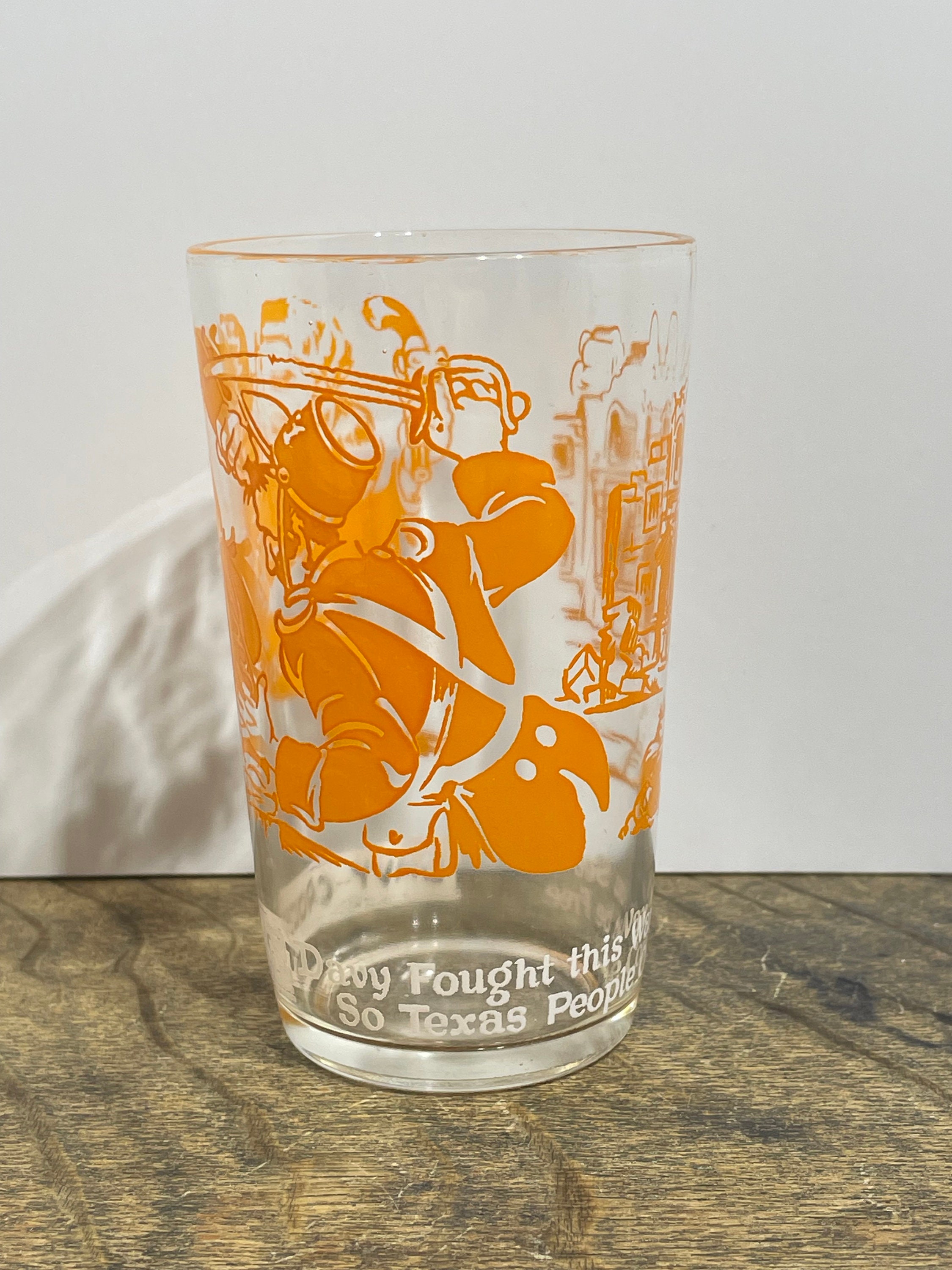 Vintage Davy Crockett Orange and Blue Drinking Glasses, Vintage Gifts ...