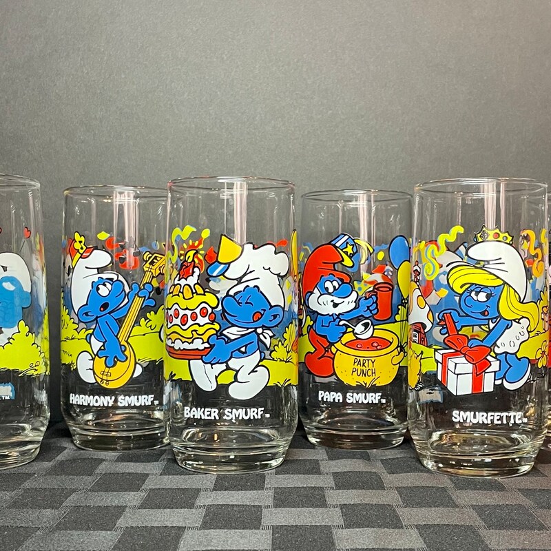 Smurf Drinking Glass - Etsy