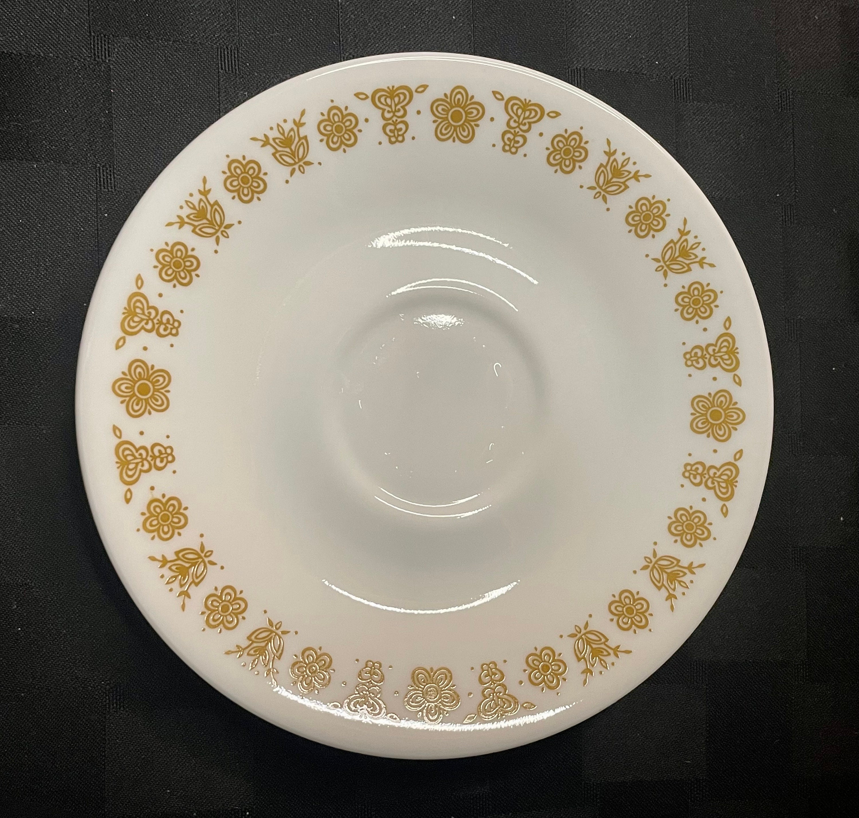 Vintage Corelle Butterfly Gold S Hook Tea Cups With Saucers, Set of 4 ...