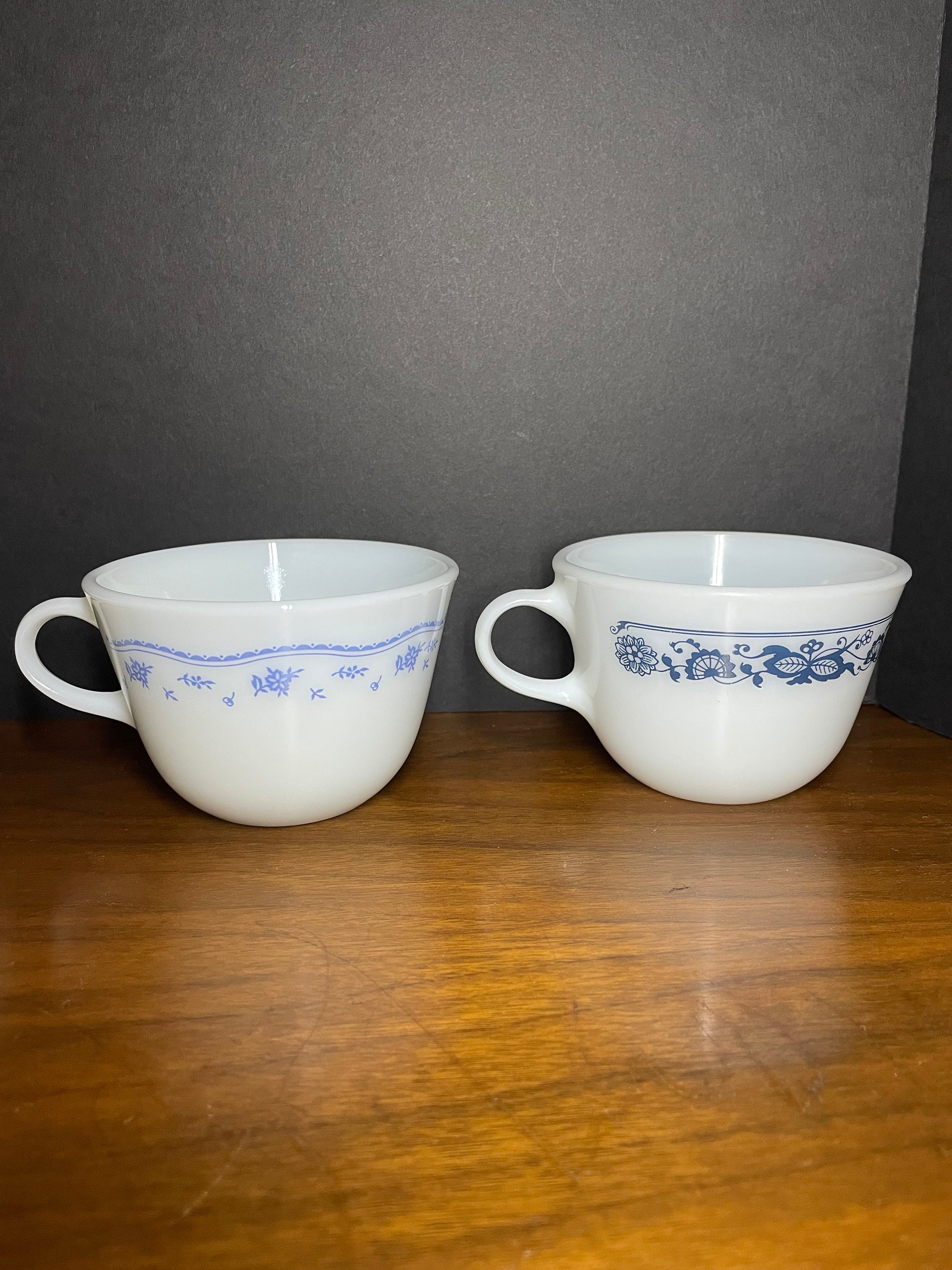 Choice of 2 Vintage PYREX Tea Cups Woodland Floral, Butterfly Gold, Old ...