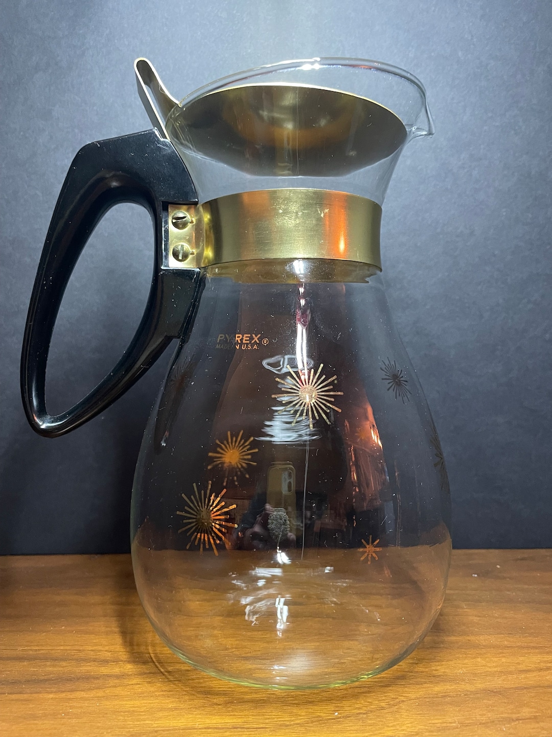 Vintage PYREX Starburst Carafe With Lid, Pyrex Carafe, Pyrex Pitcher ...