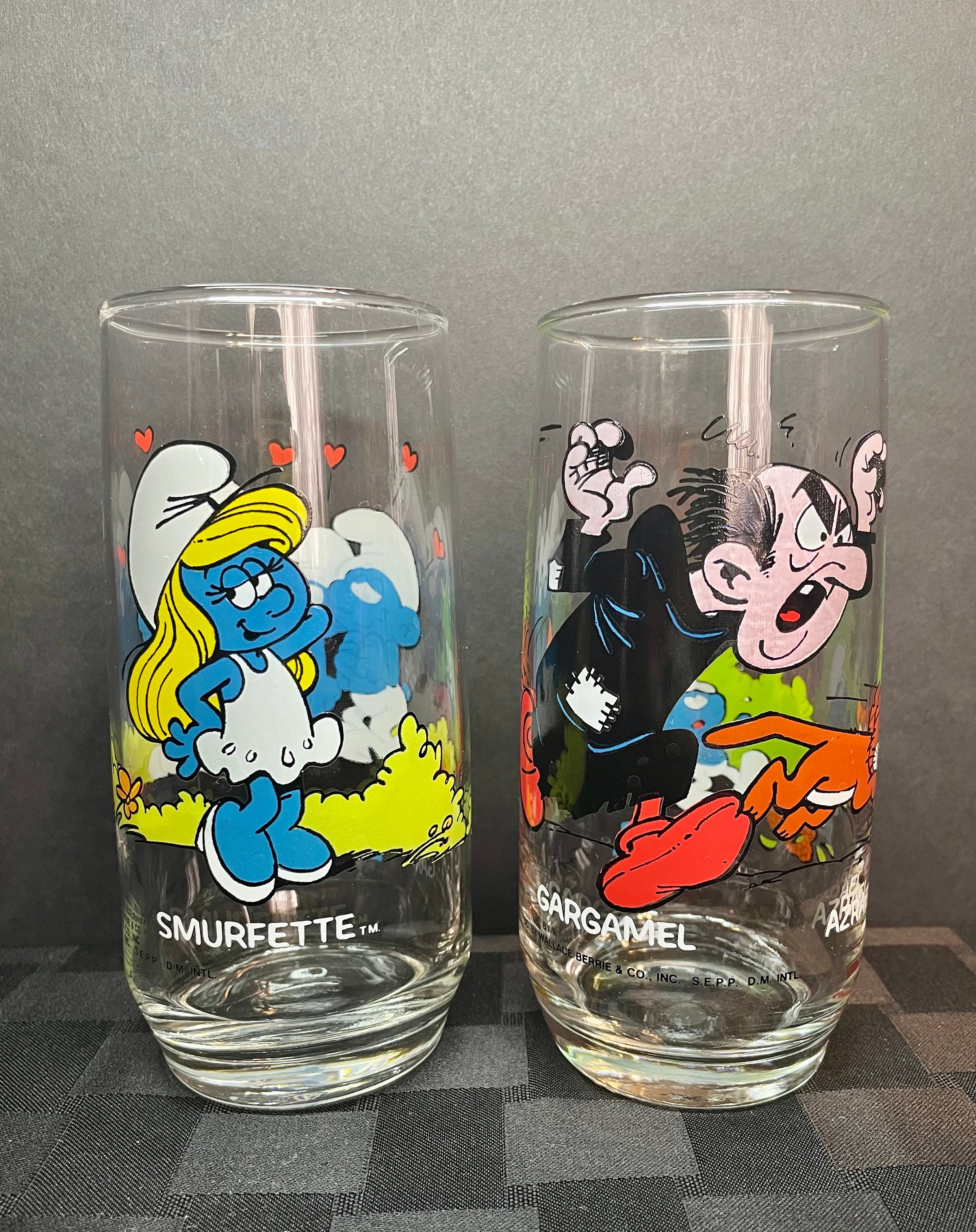 Restocked-vintage Smurfs 1980s Character Collectible Glasses Vintage ...