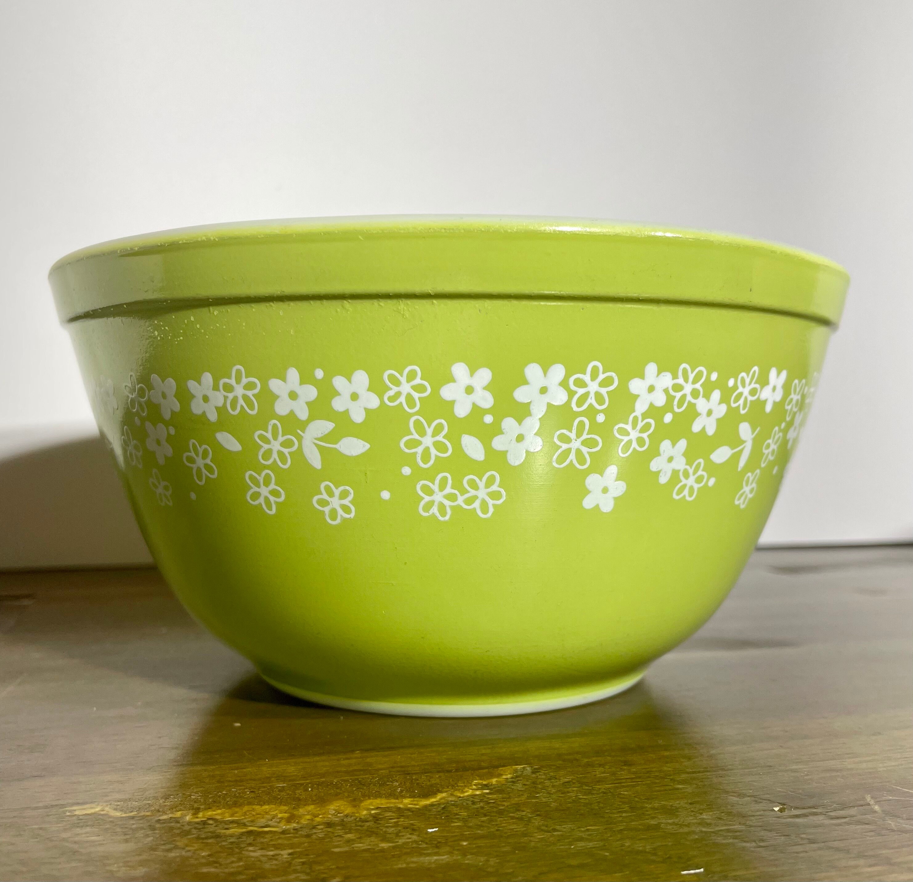 Vintage PYREX 402 Bowls Spring Blossom/crazy Daisy in Green, Woodland ...