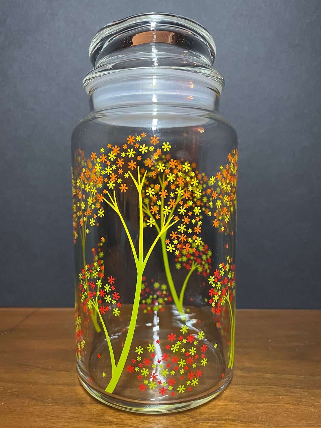 Vintage Daisy Anchor Hocking Glass Canister, Vintage Canister, Vintage ...