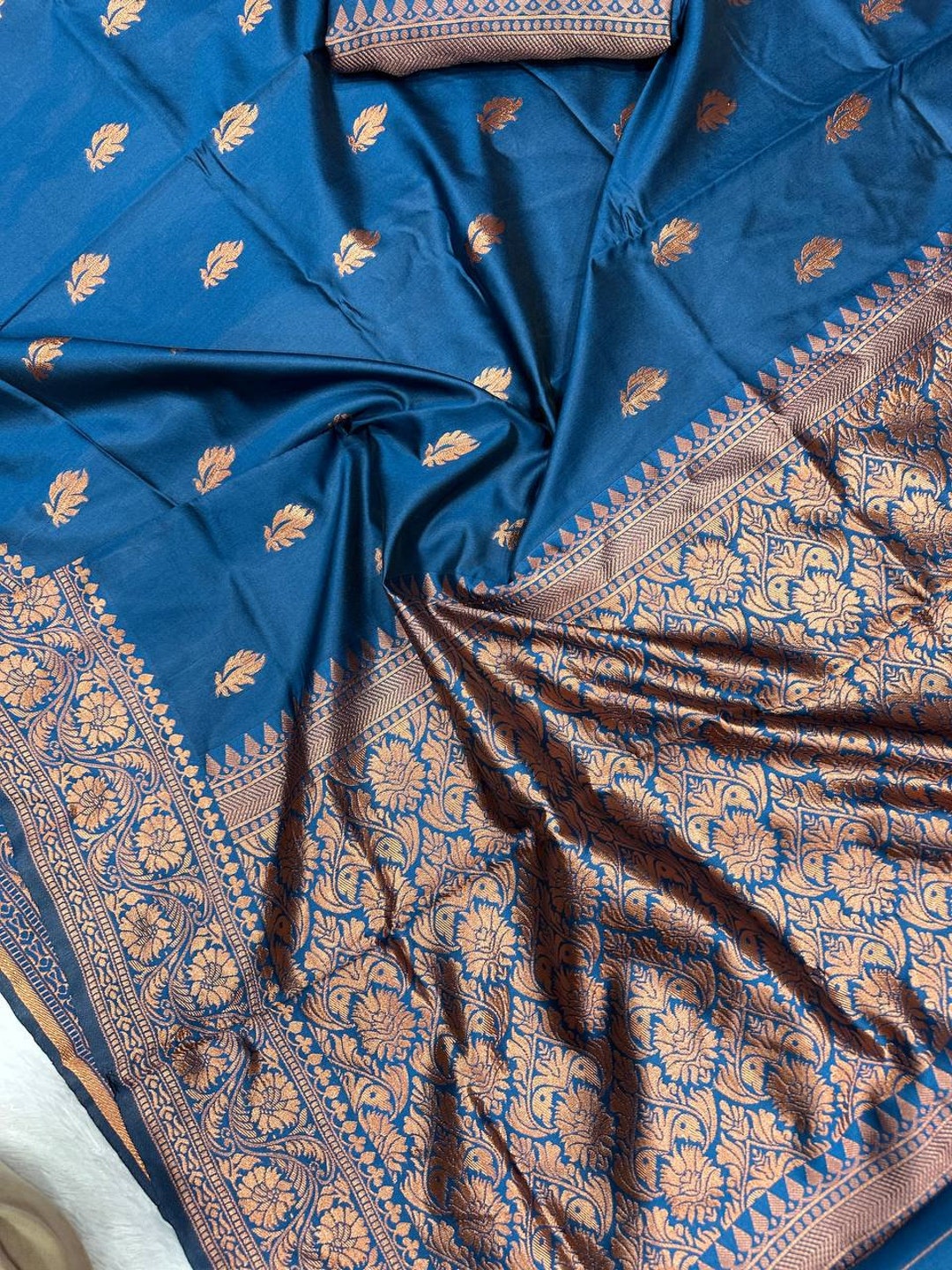 Sabyasachi Blue Banarasi Pure Heavy Saree Wedding Blue Bridal Saree ...