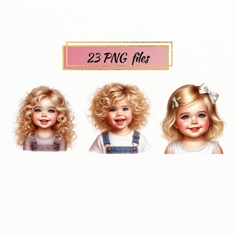 Watercolor All Races Baby Girl Clipart, Cute Babies PNG, Instant ...