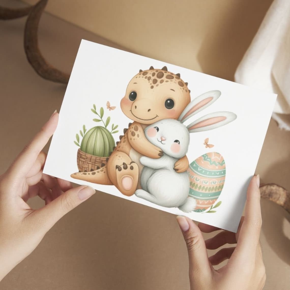 Watercolor Easter Dino Clipart, 28 PNG Easter Baby Dinosaur for Instant ...