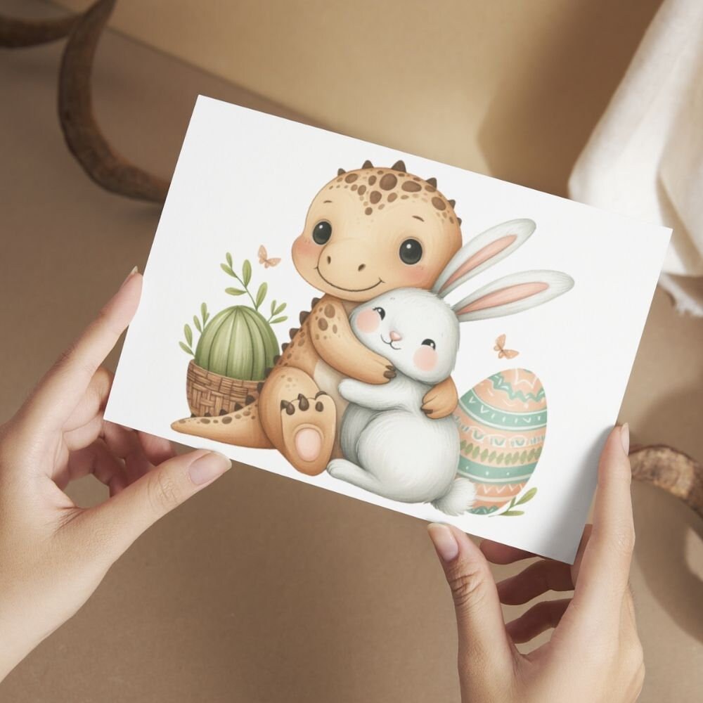 Watercolor Easter Dino Clipart, 28 PNG Easter Baby Dinosaur for Instant ...