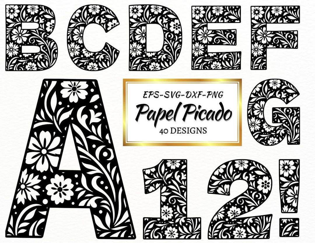 Papel Picado Alphabet Png, SVG, DXF, EPS, Cinco De Mayo Clipart ...