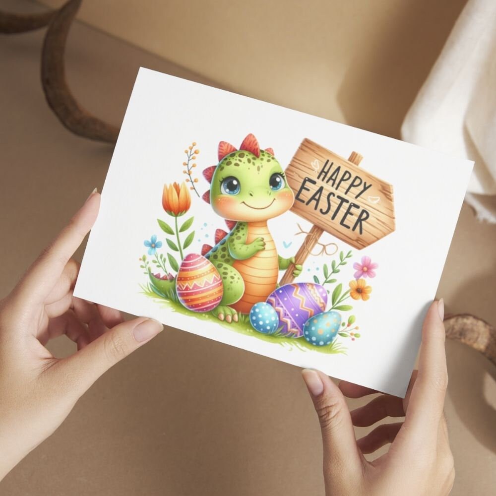 Watercolor Easter Dino Clipart, 28 PNG Easter Baby Dinosaur for Instant ...