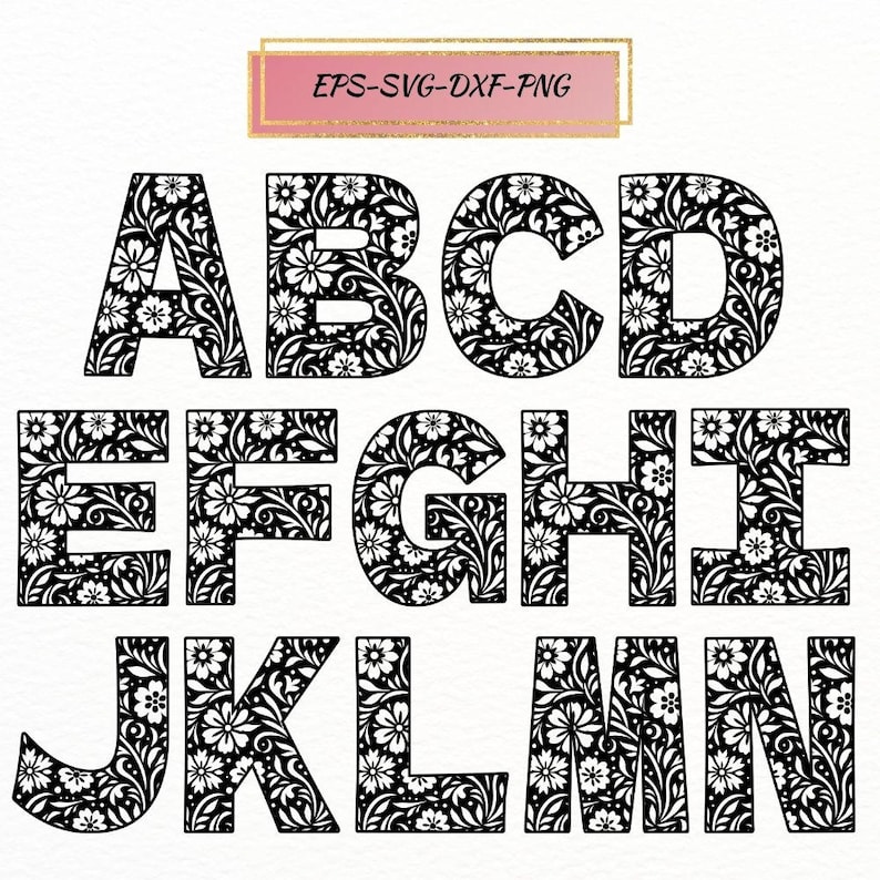 Alfabeto de Papel Picado (PNG, SVG, DXF, EPS), Clipart del Cinco de ...