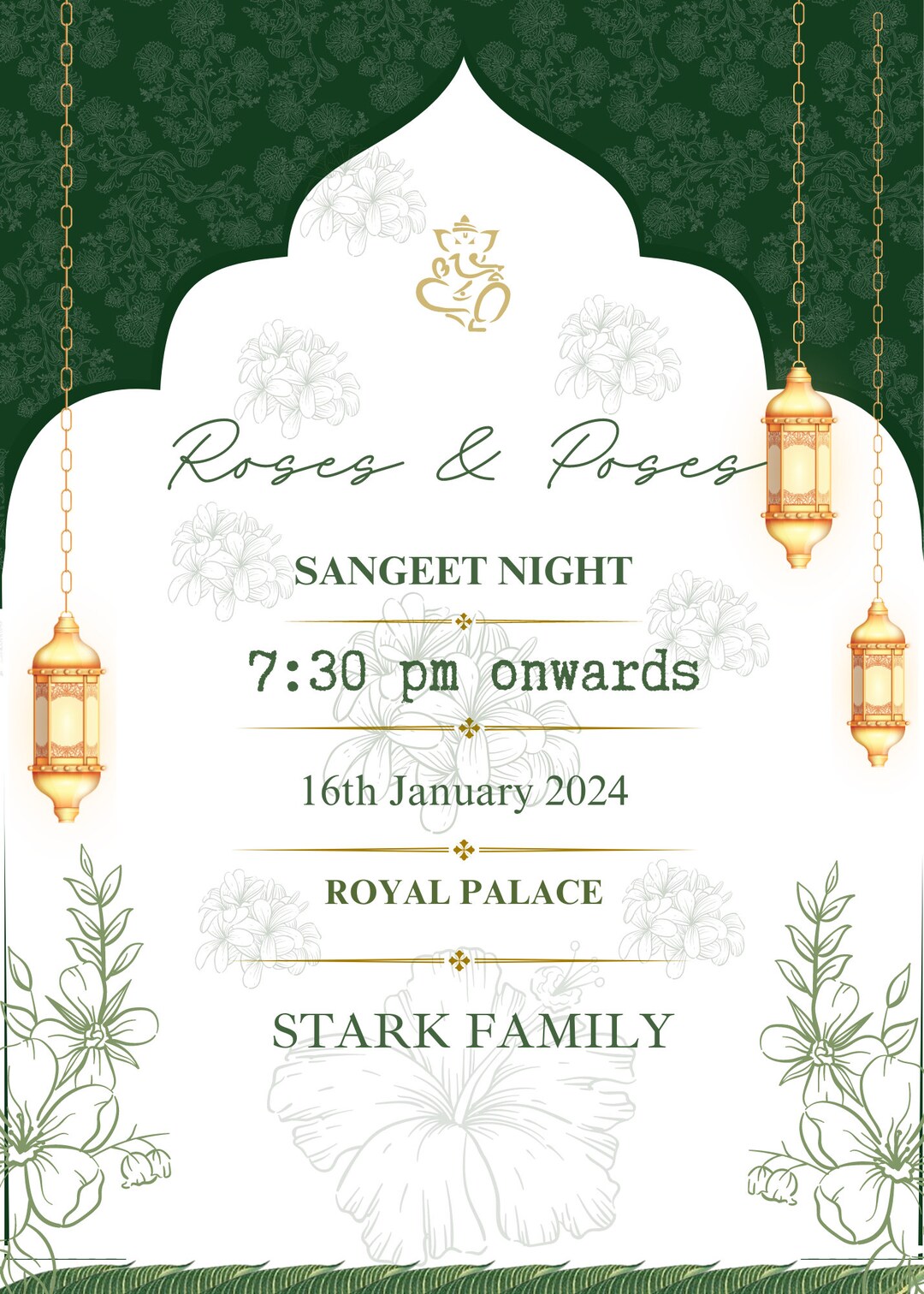 Amazing Sangeet Night Party Invitations Templates and Cards. Designed ...