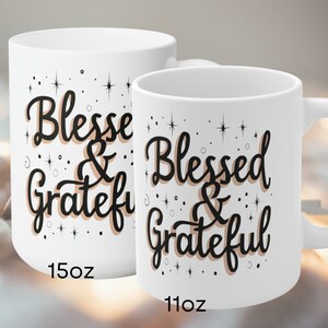 Blessed Mugs, Christian Gift, Blessed & Grateful Mug, Jesus Mug, Simply ...