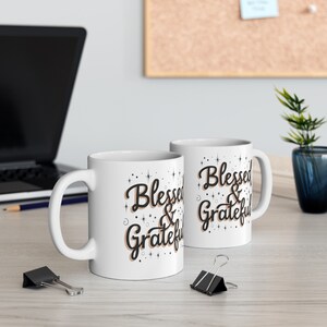 Blessed Mugs, Christian Gift, Blessed & Grateful Mug, Jesus Mug, Simply ...