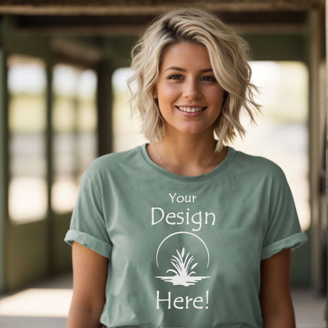 Comfort Colors C1717 Bay Shirt Mockup Bay Comfort Color - Etsy