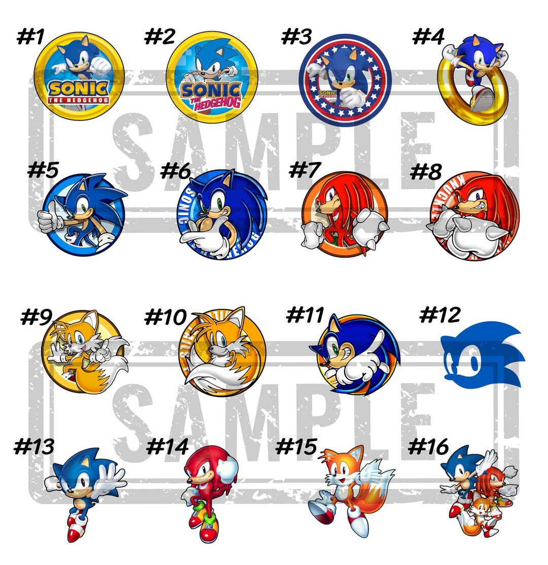 Sonic the Hedgehog Edible Icing Images for Cake Pops / Cakesicles ...