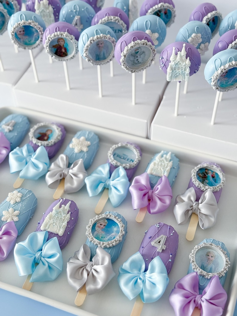 Disney Frozen - Elsa / Anna / Olaf Edible Icing Images for Cake Pops ...