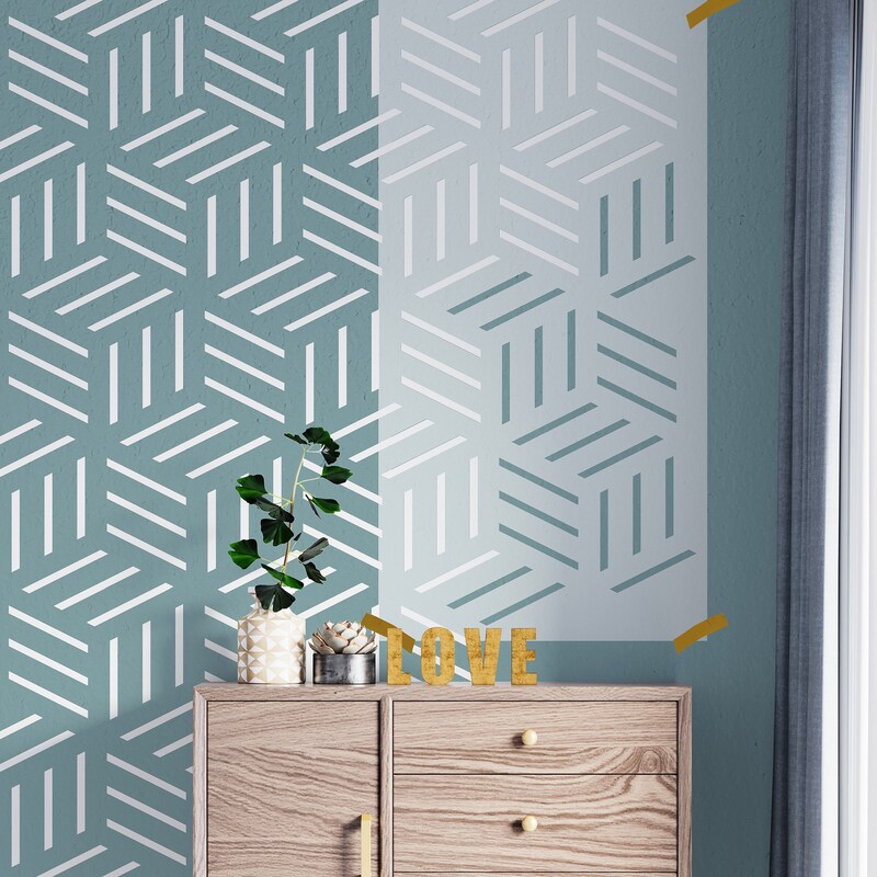 Geometric Stencil - Etsy