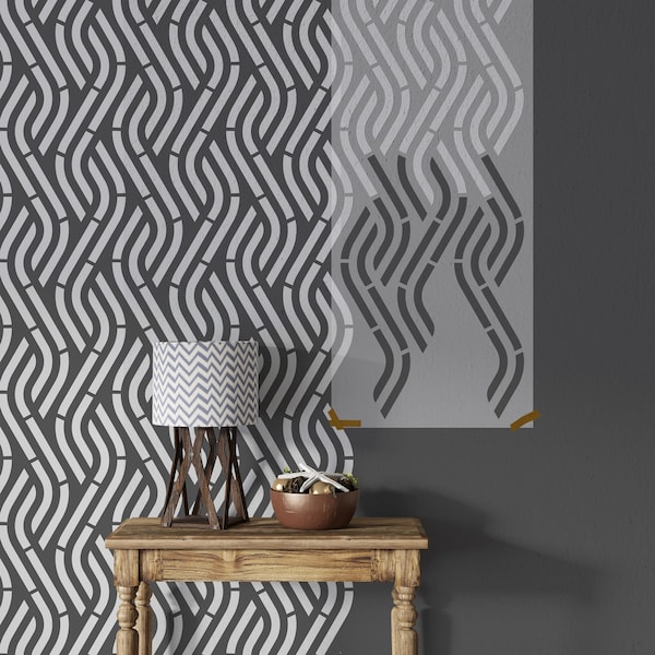 Modern Wall Stencil - Etsy