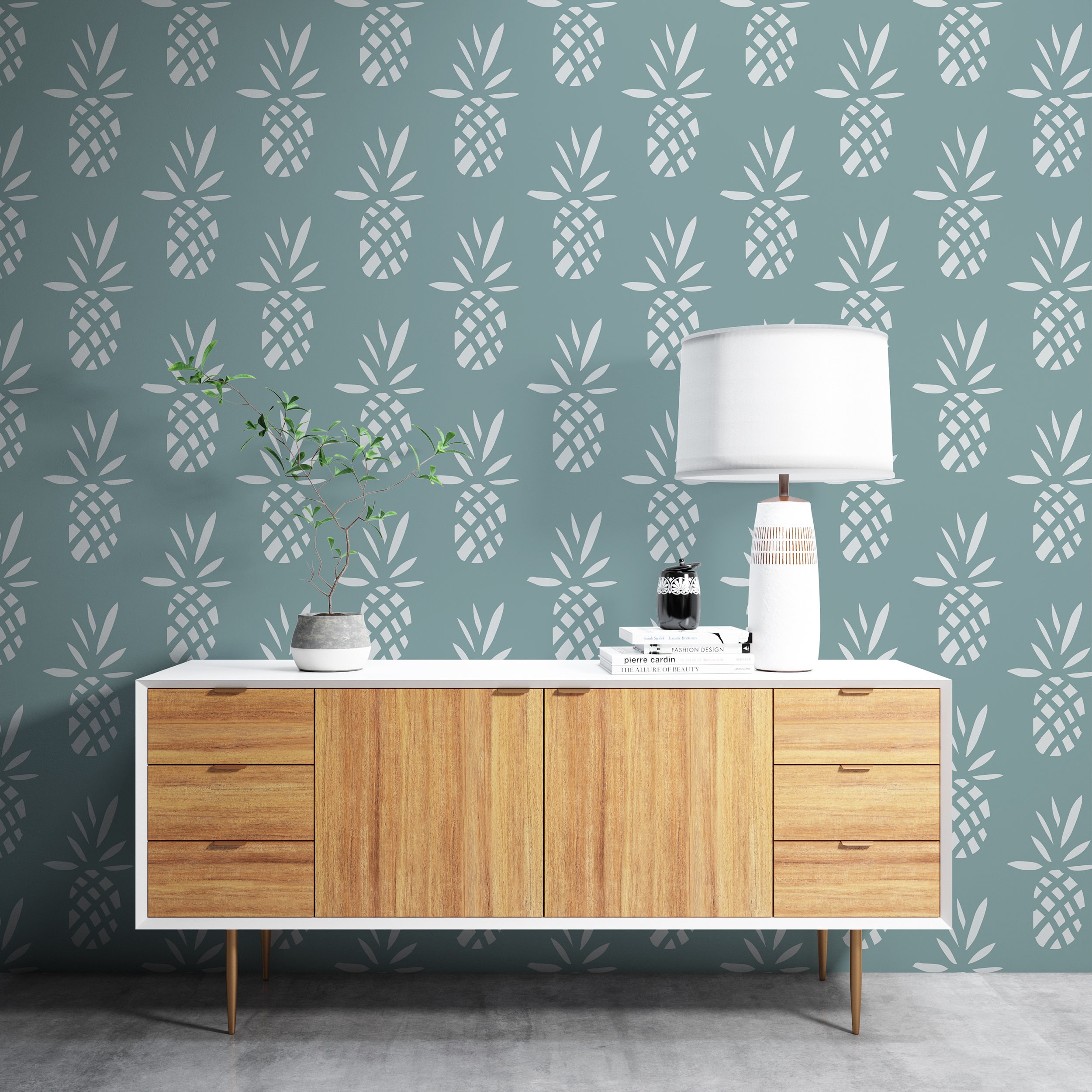 Pineapple Wall Stencils DIY Stencils Painting for Kids Stencils Wall ...