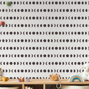 Moon Stencils Pattern Wall - DIY Stencil Painting for Kids Room - Semi ...