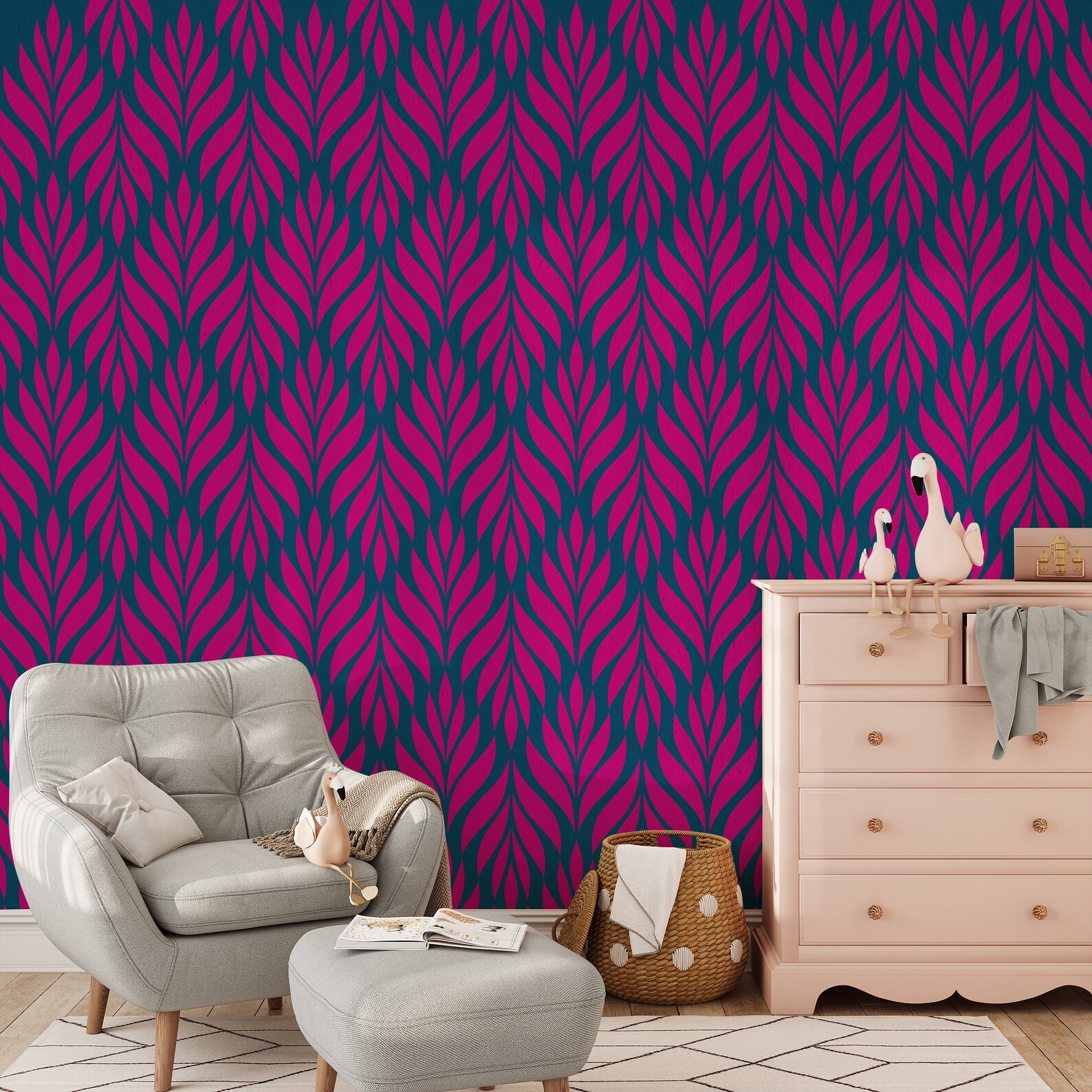 Leaves Stencil Pattern Wall DIY Wall Stencil Painting for Scandinavian ...