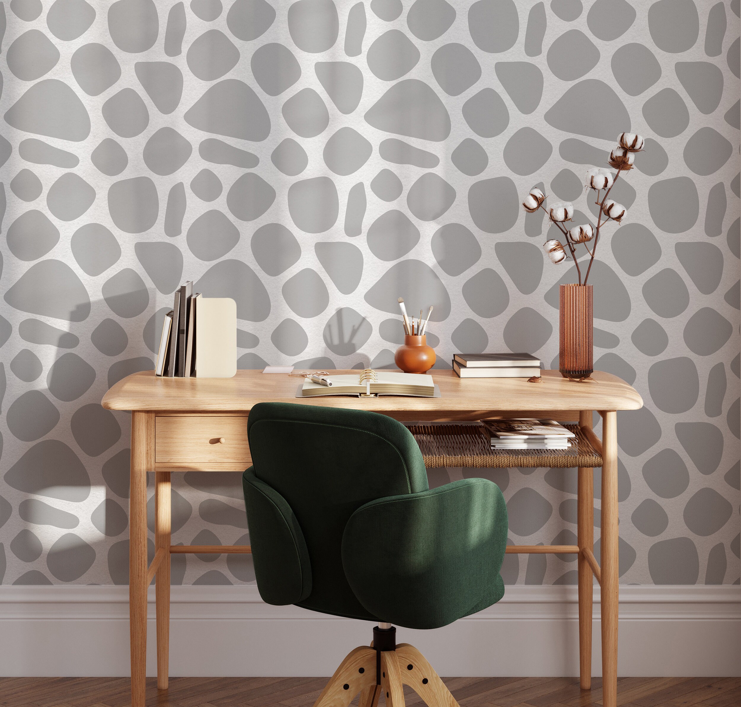 Terrazzo Stencil Pattern Wall - DIY Wall Stencil Painting for Kids ...