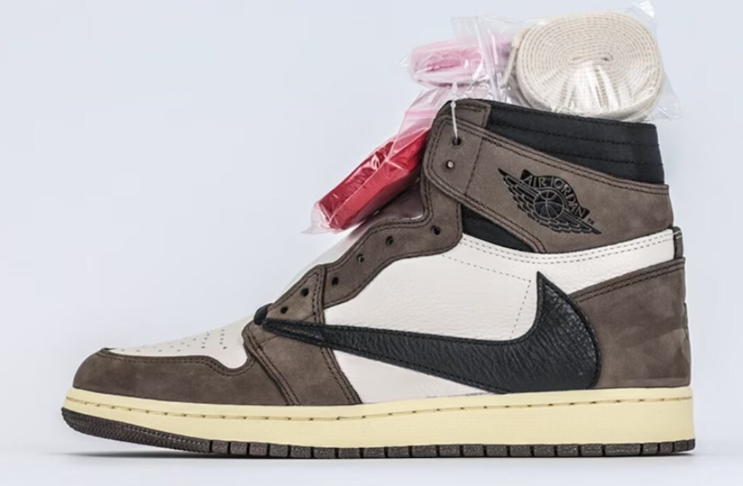 Dunks high Twins Travis Scott Custom Brown AJD1TSH - Etsy