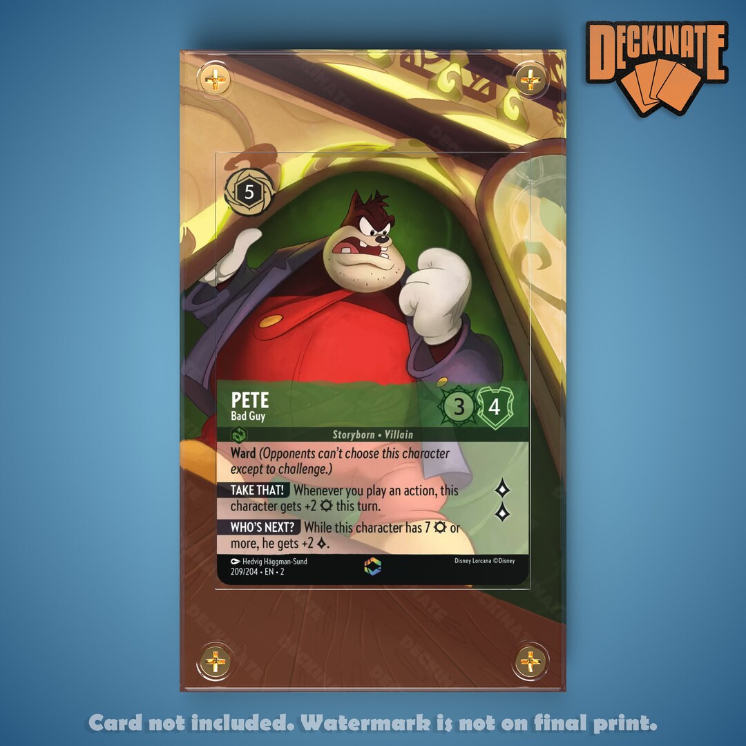 Pete Bad Guy enchanted Lorcana Extended Artwork Display - Etsy