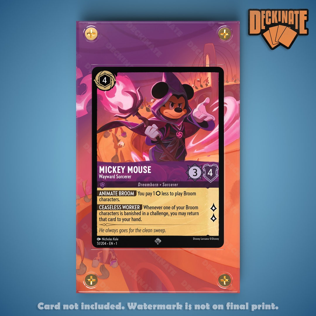 Mickey Mouse Warward Sorcerer Lorcana Extended Artwork - Etsy