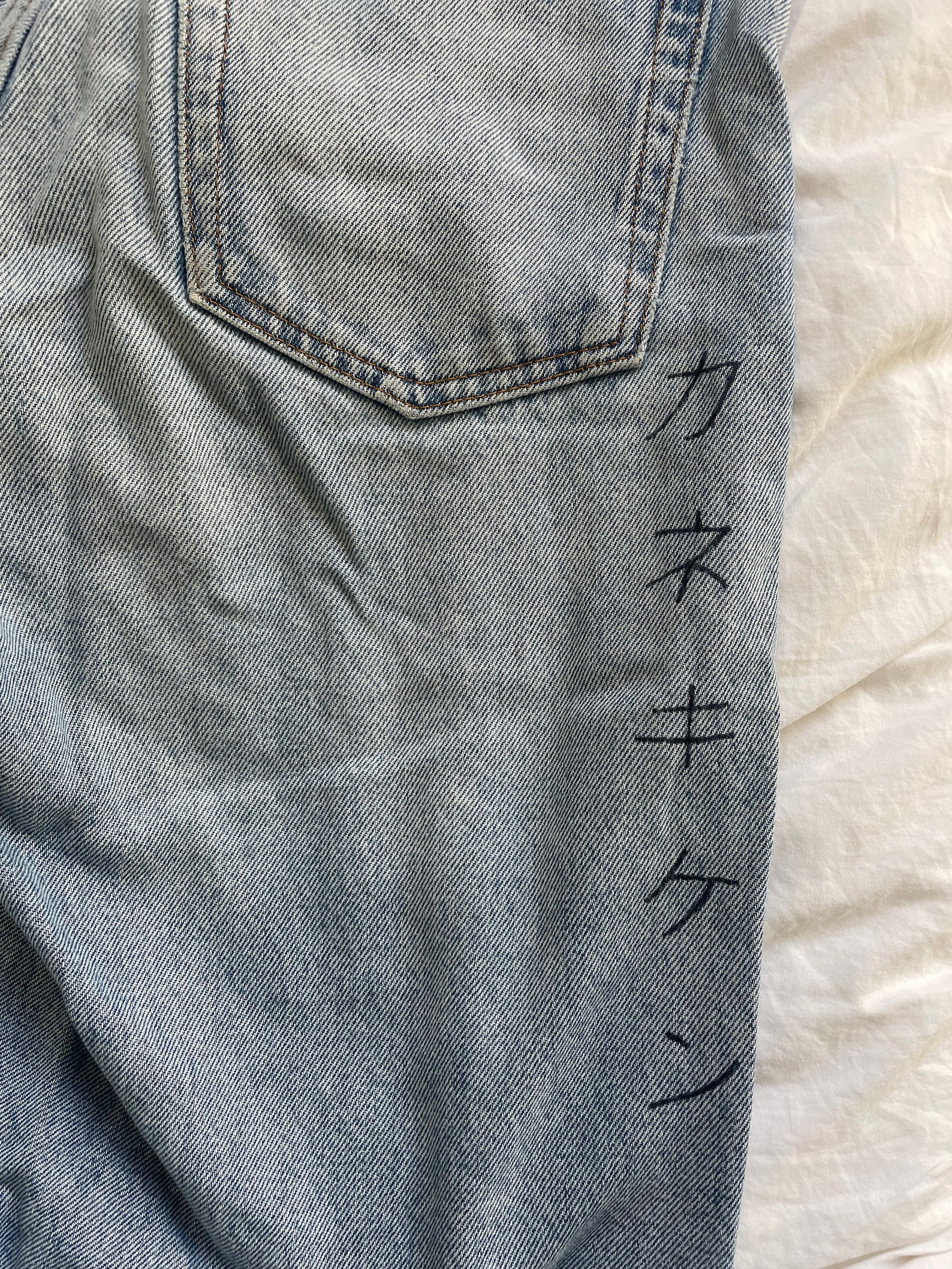 Customised Tokyo Ghoul Jeans in Woman’s Size 28 - Etsy