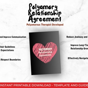 Polyamory Relationship Agreement Comprehensive Guide Workbook Conflict ...