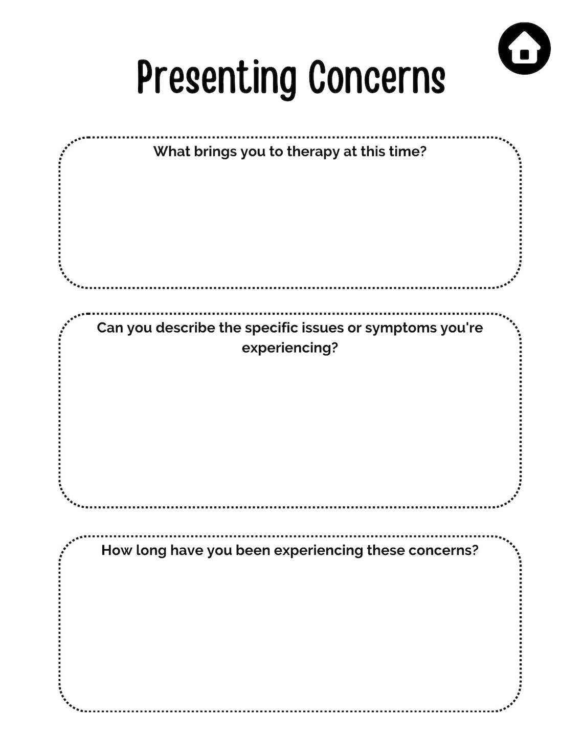 Mental Health Intake Assessment Form With Google and Canva Versions ...