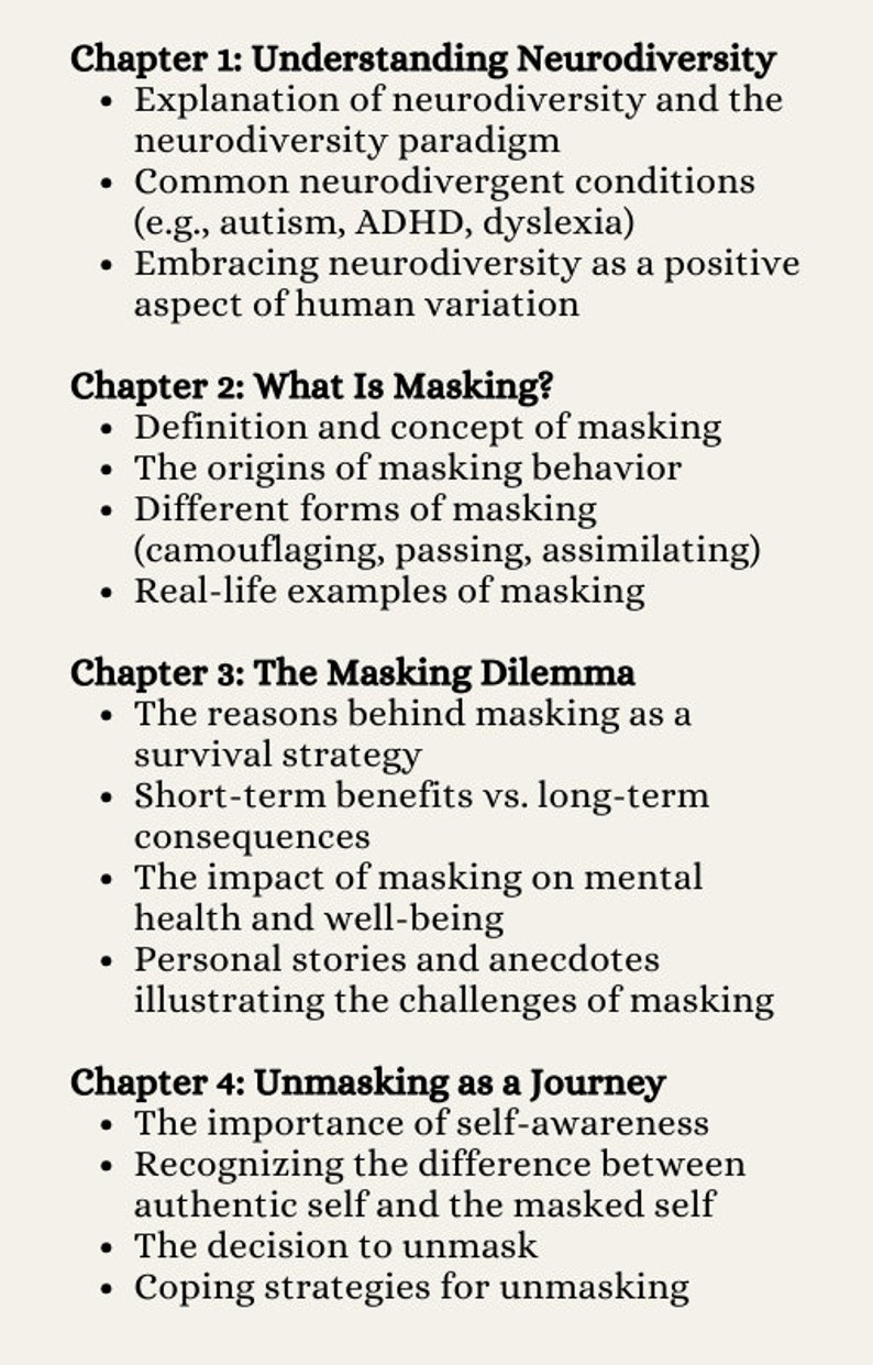 Unmasking Neurodiversity ADHD Autism Masking Mental Health Ebook ...
