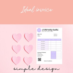 Basic Digital Invoice Canva Template With Logo, QR Code, Editable ...