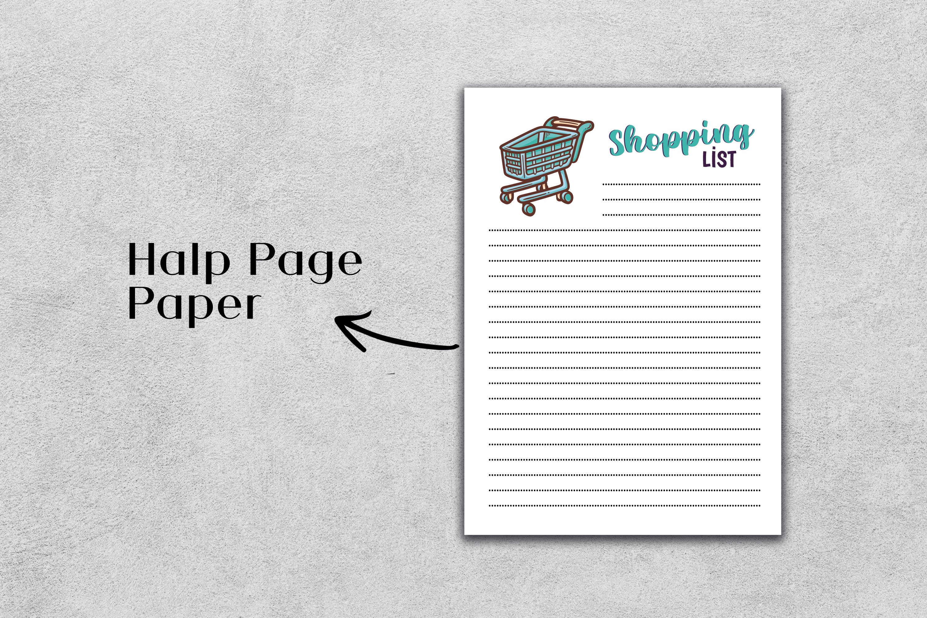 Printable Shopping List Paper, Digital Grocery List Home Planning, SVG ...