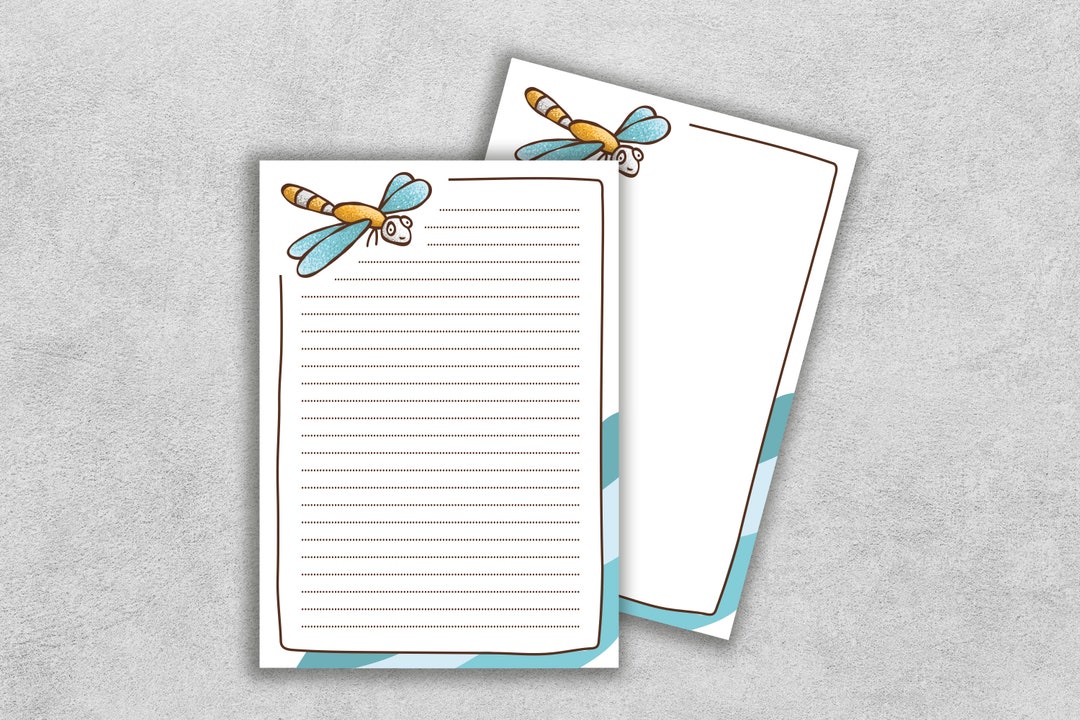 Printable Minimal and Cute Note Paper, Digital Download Notebook Paper ...