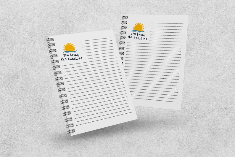 Printable Sun Sticker Lined Note Paper, Digital to Do List and Task ...