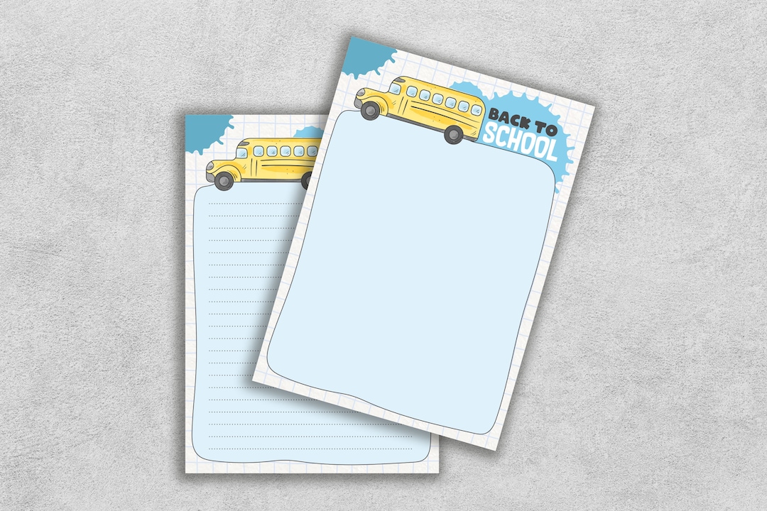 Printable Back to School Note Paper, Digital School Planner Template ...