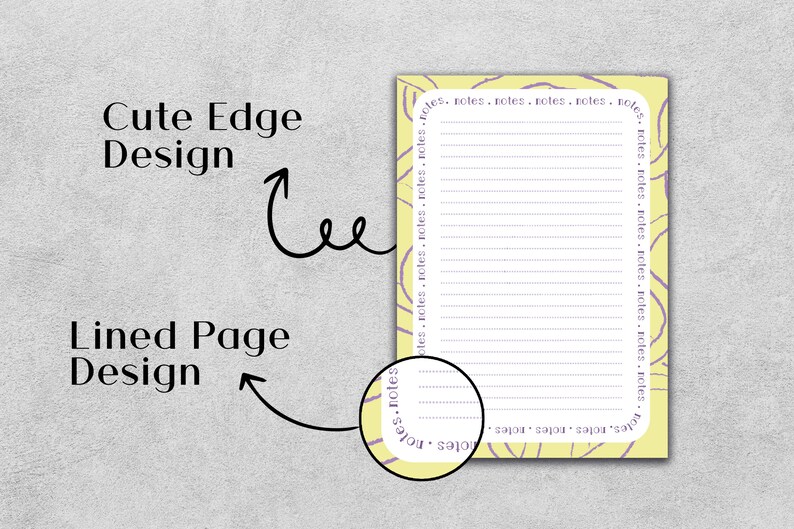 Printable Note Paper Template: Lined/unlined, Funny Design (JPEG, PDF ...