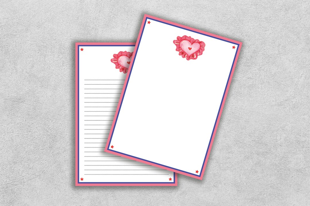 Printable Heart Sticker Note Paper, Digital to Do List or Task List ...